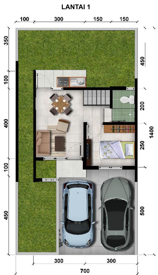 Rumah type 56/98 Cluster Castarica