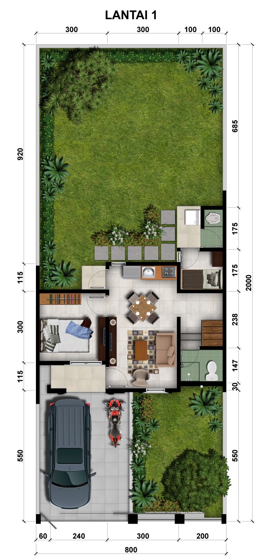 Rumah type 78/160 Cluster Valencia - Golden Hills