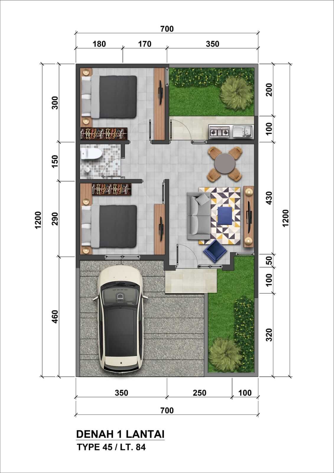 Rumah type 45/84 Cluster Camellia